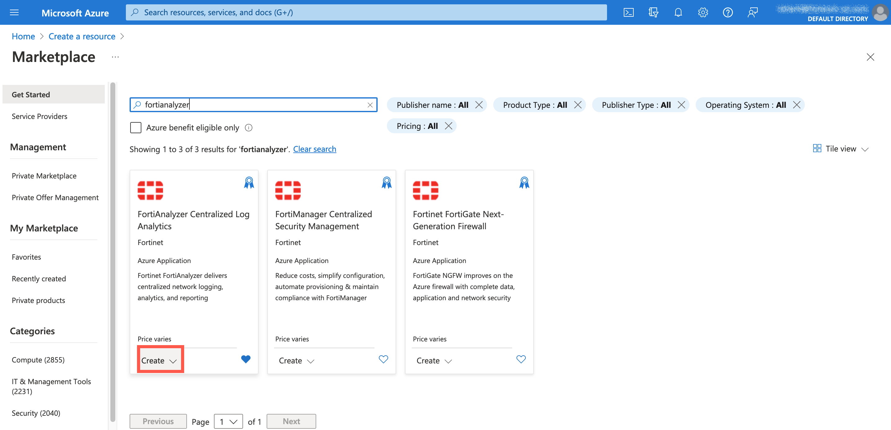 Create The Fortianalyzer Vms Fortianalyzer Public Cloud 7 2 0 Fortinet Document Library